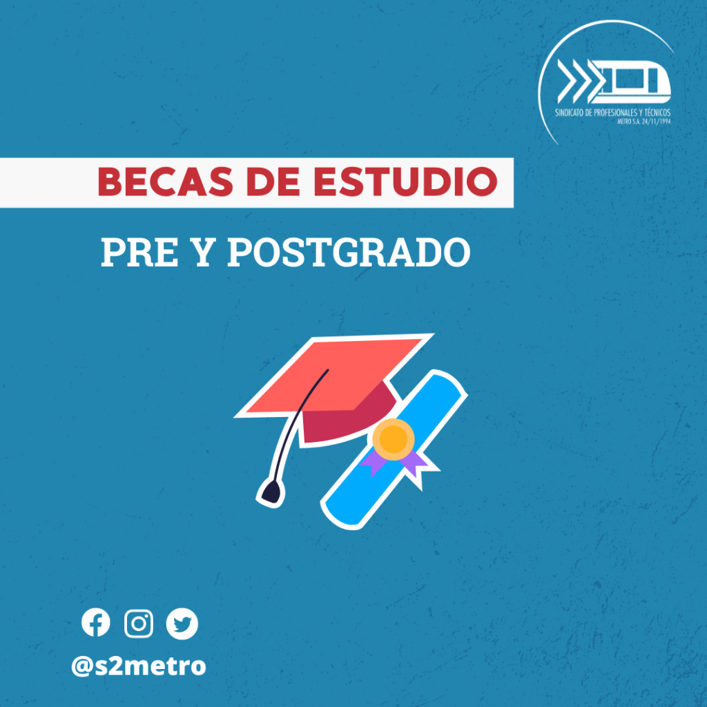 BECAS DE ESTUDIO DE PRE Y POSTGRADO 2023 – S2Metro